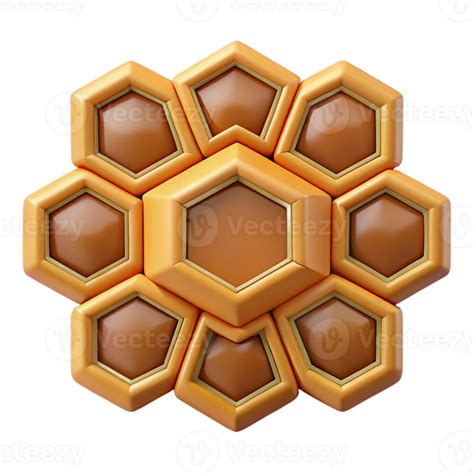Immaculate Signature Geometric Pattern Of Hexagons Symmetrical Design With Scalable Design
