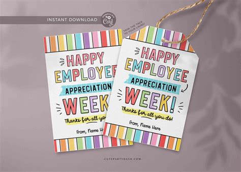 Happy Employee Appreciation Week Thanks For All You Do Tags Cute