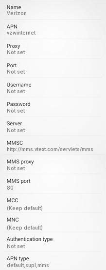Verizon 5g Apn Settings For Android 2025 5g 4g Apn Usa