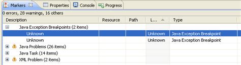 Java Why Do I Have Unknown Breakpoints Showing In My Markers Tab
