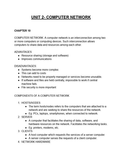 Unit 2 Computer Network Class 12 Cbse Pdf World Wide Web Internet And Web