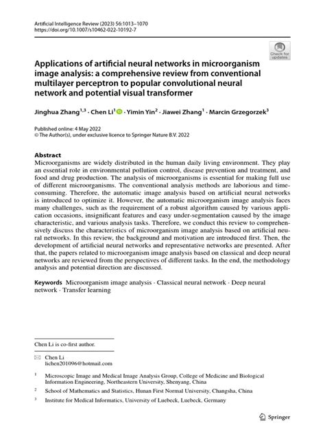 Jinghua Zhang Chen Li Yimin Yin Jiawei Zhang Marcin Grzegorzek Pdf Image Segmentation