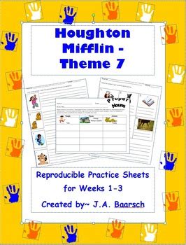 First Grade Theme 7 Houghton Mifflin Reproducibles By Ja Baarsch