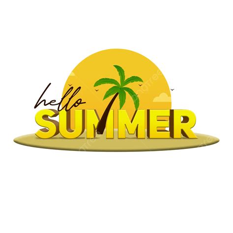 Hello Summer Design, Summer, Happy Summer, Hello Summer PNG Transparent ...