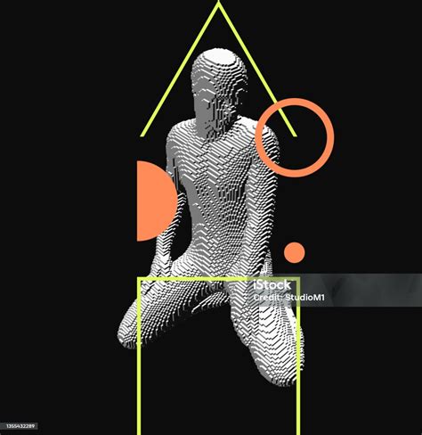 예술과 과학과 같은 많은 주제를 공부하는 남자 인공 지능 개념 디지털 기술 배경 복셀 아트3d 벡터 일러스트레이션 사색에 대한 스톡 벡터 아트 및 기타 이미지 Istock