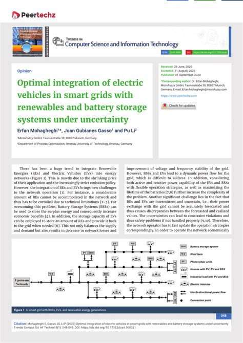 Pdf Optimal Integration Of Electric Vehicles In Smart Grids With Renewables And Battery