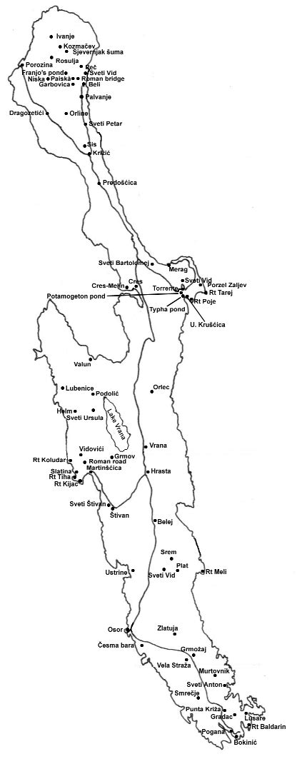 The Record Localities On The Island Of Cres Croatia Abb 2 Die