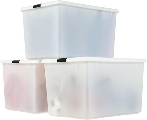 Iris Usa 132 Quart 36 Gal Stackable Plastic Storage Bins With Lids And Latching