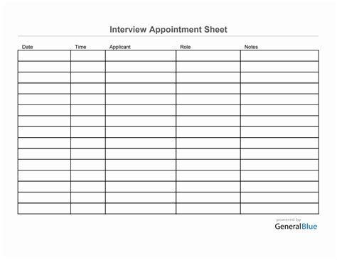 Free Excel Appointment Templates