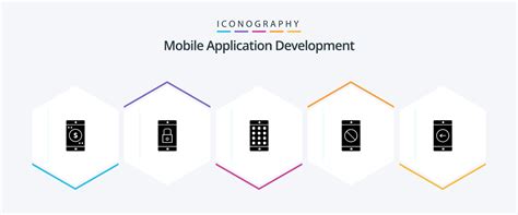 Mobile Application Development 25 Glyph Icon Pack Including Mobile Mobile Mobile Application