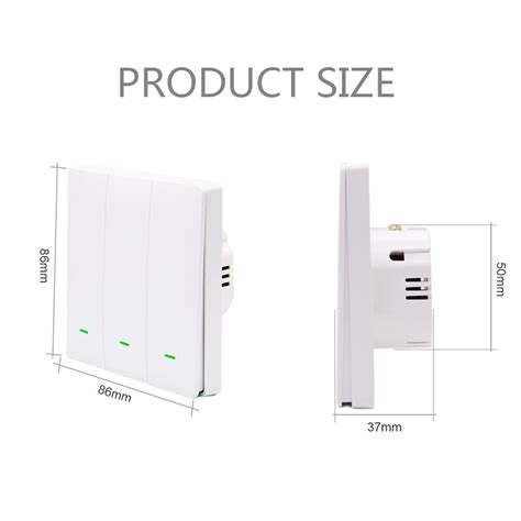 EJLINK Zigbee Push Button Switch No Neutral Wire APP Remote Control Smart Light Switches Works