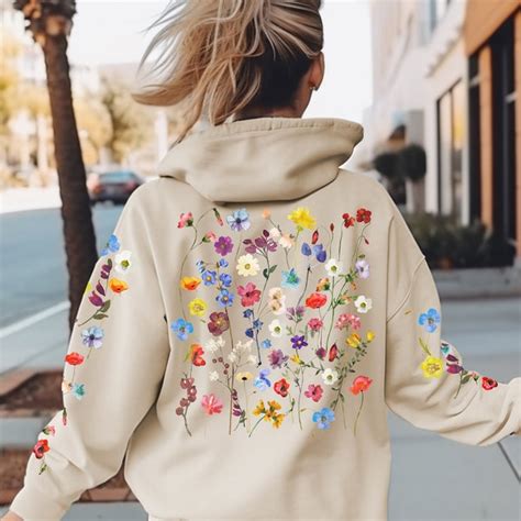 Hoodie Flower Bouquet Etsy