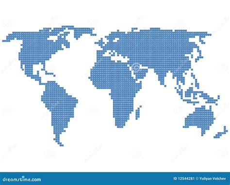 World Map Square Stock Vector Illustration Of White 12544281