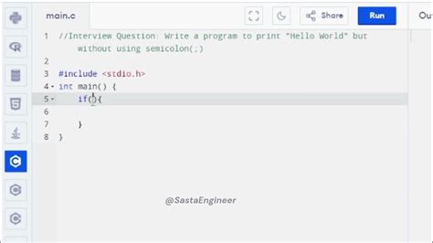 how to print hello world without using semicolon ⚡💡 youtube