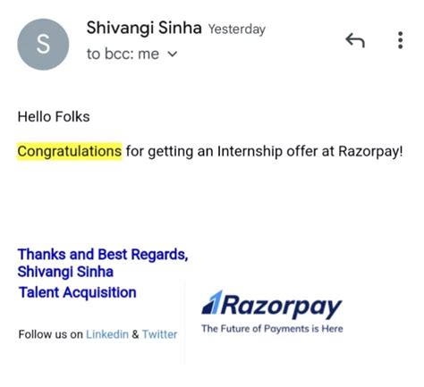 Nimisha Sara George On Linkedin Summerinternship2023 Razorpay