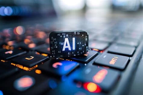 Premium Photo Ai Microchip On Keyboard With Glowing Digital Elements