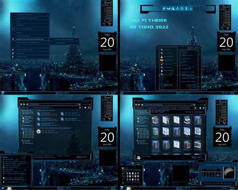 Windows 7 Theme Blue Glass Sci Fi By Customizewin7 On Deviantart