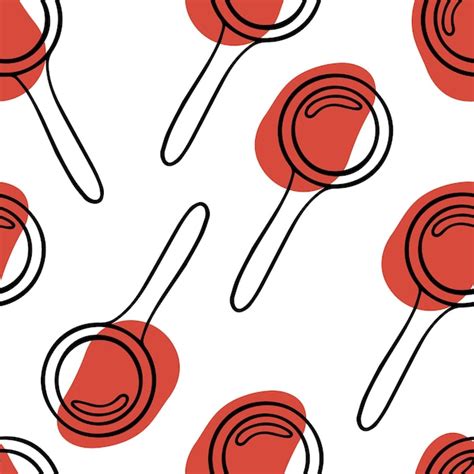 Premium Vector Seamless Pattern Doodle Glass Magnifier