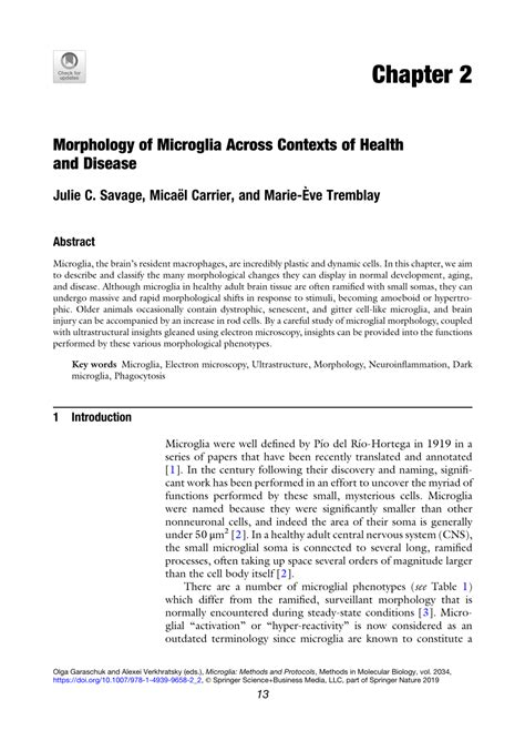 PDF Morphology Of Microglia Across Contexts Of Health And Disease