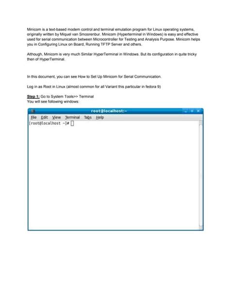 Minicom Linux Hyperterminal Pdf