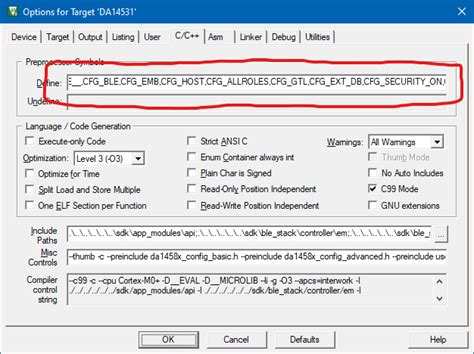 Keil Syntax Highlighting Dims Things Out But Pre Include Bluetooth Low Energy Renesas