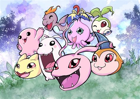 Koromon Mochimon Nyaromon Pukamon Pyocomon Tanemon Tokomon