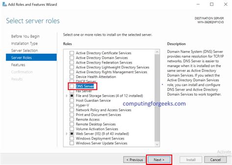 Install And Configure DNS Server On Windows Server ComputingForGeeks