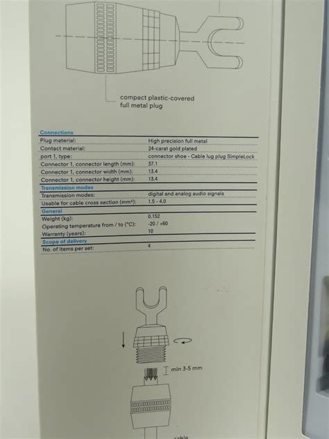 4 Piece Cable Lug Connector Set For Assembling Loudspeaker