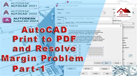 AutoCAD Print To PDF And Resolve Margin Problem Part 1 YouTube