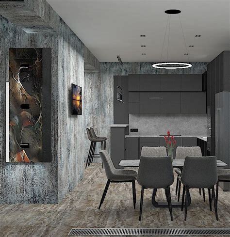 Современный дизайн кухни в стиле лофт Fireplace, Home Decor, Design ...