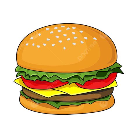 Burger Clipart Hd Png Burger Vector Burger Hamburger Food Png Image