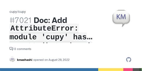 Doc Add `attributeerror Module Cupy Has No Attribute Xxx` To
