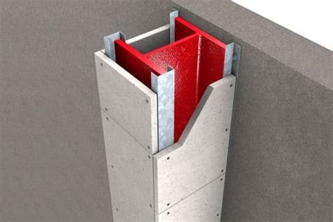 fire protection of structural steel column using board promat asia