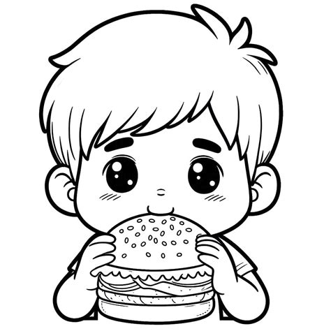 Hamburger Coloring Pages Coloringlib