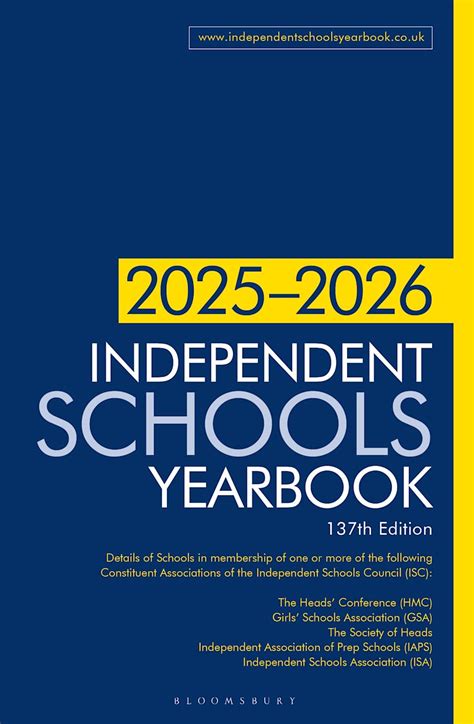 Independent Schools Yearbook 2025 2026 Bloomsbury Yearbooks Bloomsbury