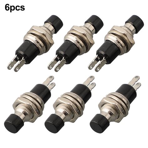 Ranmei 6pcs 7 Mm Mini Round Momentary Push Button Switch Press The Self Reset Normally Closed