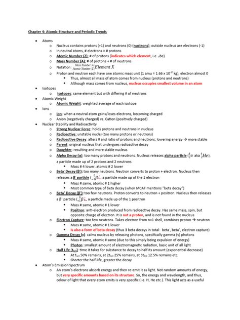 Atomic Structure And Periodic Pdf Atomic Nucleus Neutron