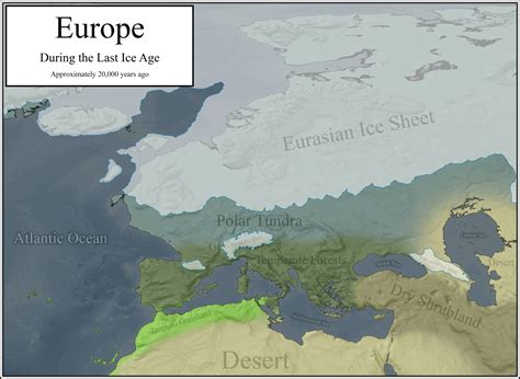 Europe During The Last Glacial Maximum Maps On The Web