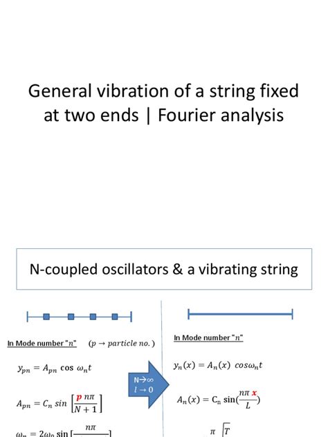 General Vibration Of A String And Fourier Analysis Pdf Normal Mode