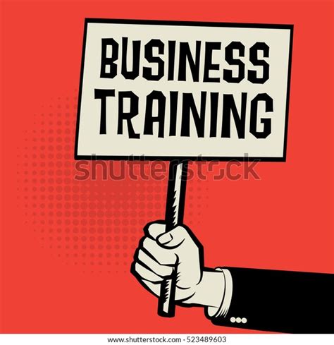 Poster Hand Business Concept Text Business Stock Vector Royalty Free