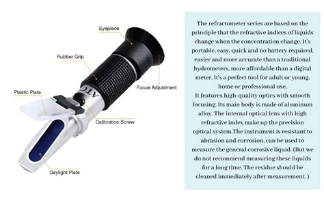 Real Instruments 0 To 55 Brix Refractometer For Fruit Juice Dual Scale