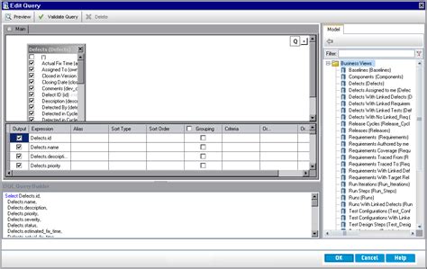Edit Query Dialog Box