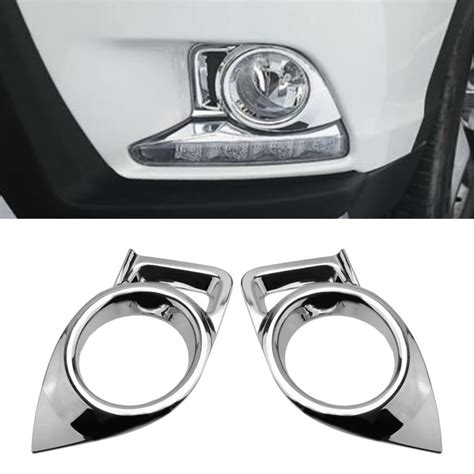 2pcs Chrome Abs Fog Light Lamp Cover Trim For Toyota Highlander 2014 2016