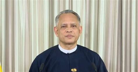 စစ်ကောင်စီဥက္ကဋ္ဌရုံး ပြည်ထောင်စုဝန်ကြီး ဦးအောင်နိုင်ဦး အနားပေးခံရ မြန်မာဌာန