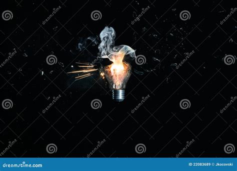 Exploding Light Bulb Stock Image Image Of Bright Illuminated