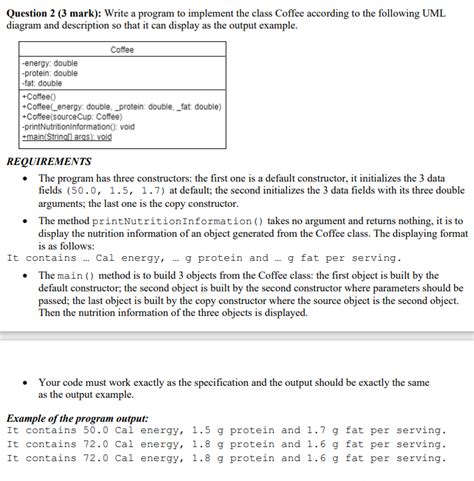 Solved Question Mark Write A Program To Implement The Chegg