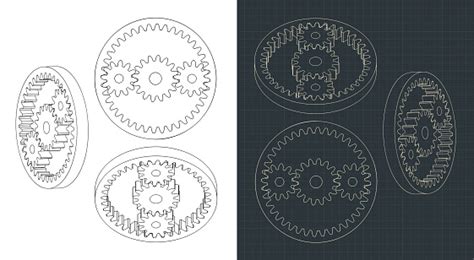 Planetary Gears Drawings Stock Illustration Download Image Now Gear