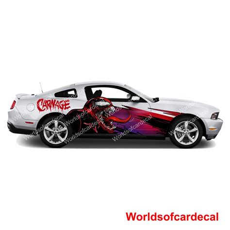 Carnage Car Decal Superhero Inspired Side Graphic Customizable Size