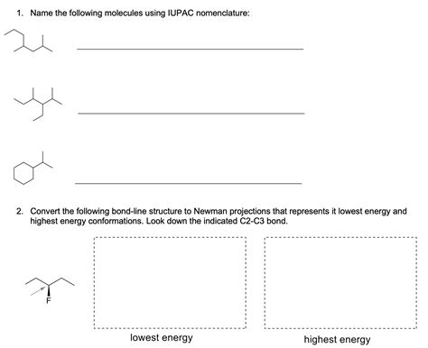 Solved 1. Name the following molecules using IUPAC | Chegg.com