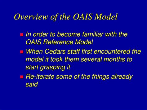 Ppt Interpretation Of The Oais Model Powerpoint Presentation Free Download Id4001267